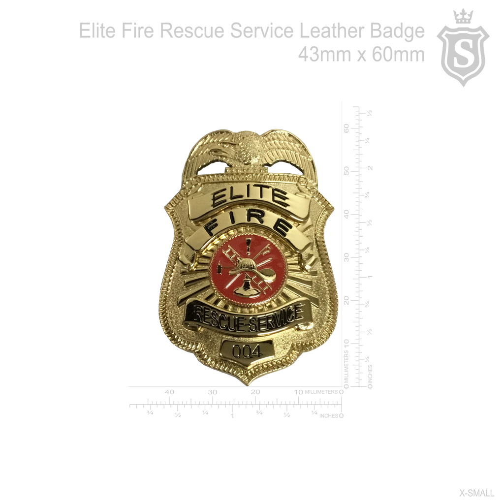 Elite Fire Rescue Service Leather Badge - BFP ...