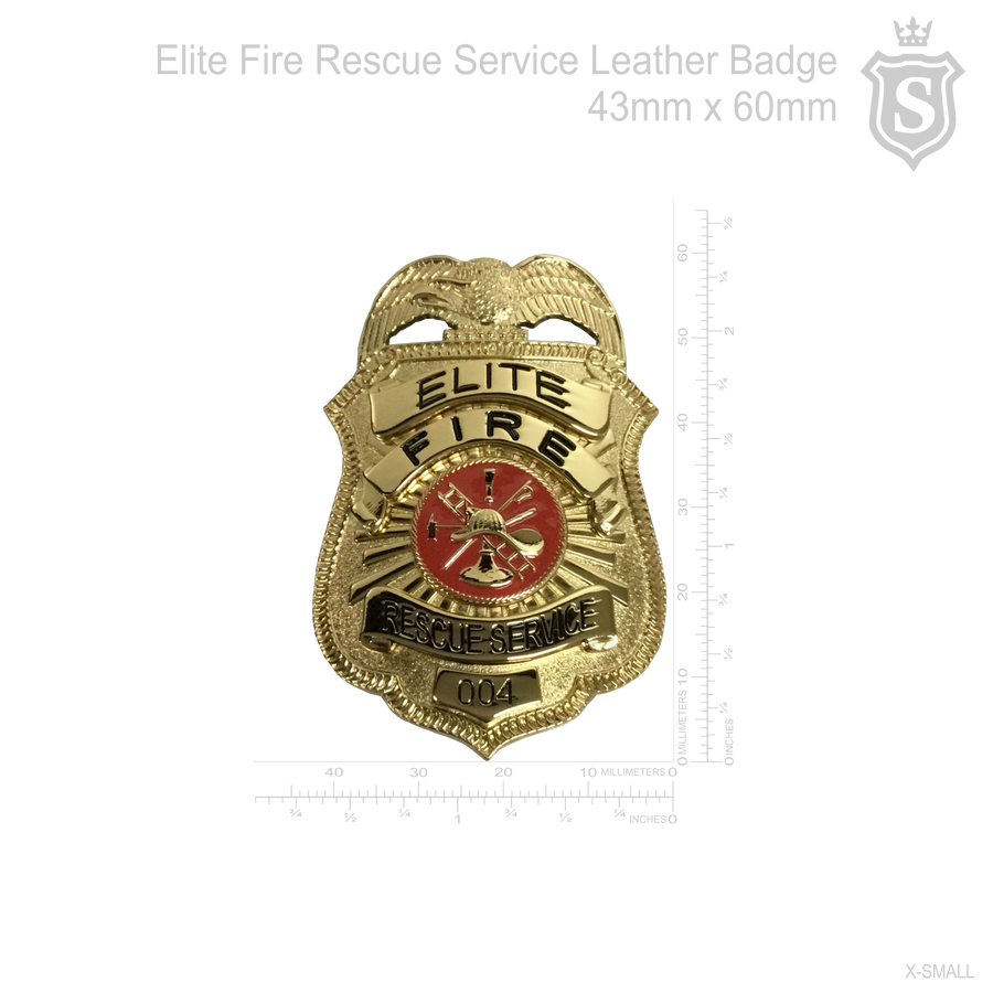 Elite Fire Rescue Service Leather Badge - BFP ...