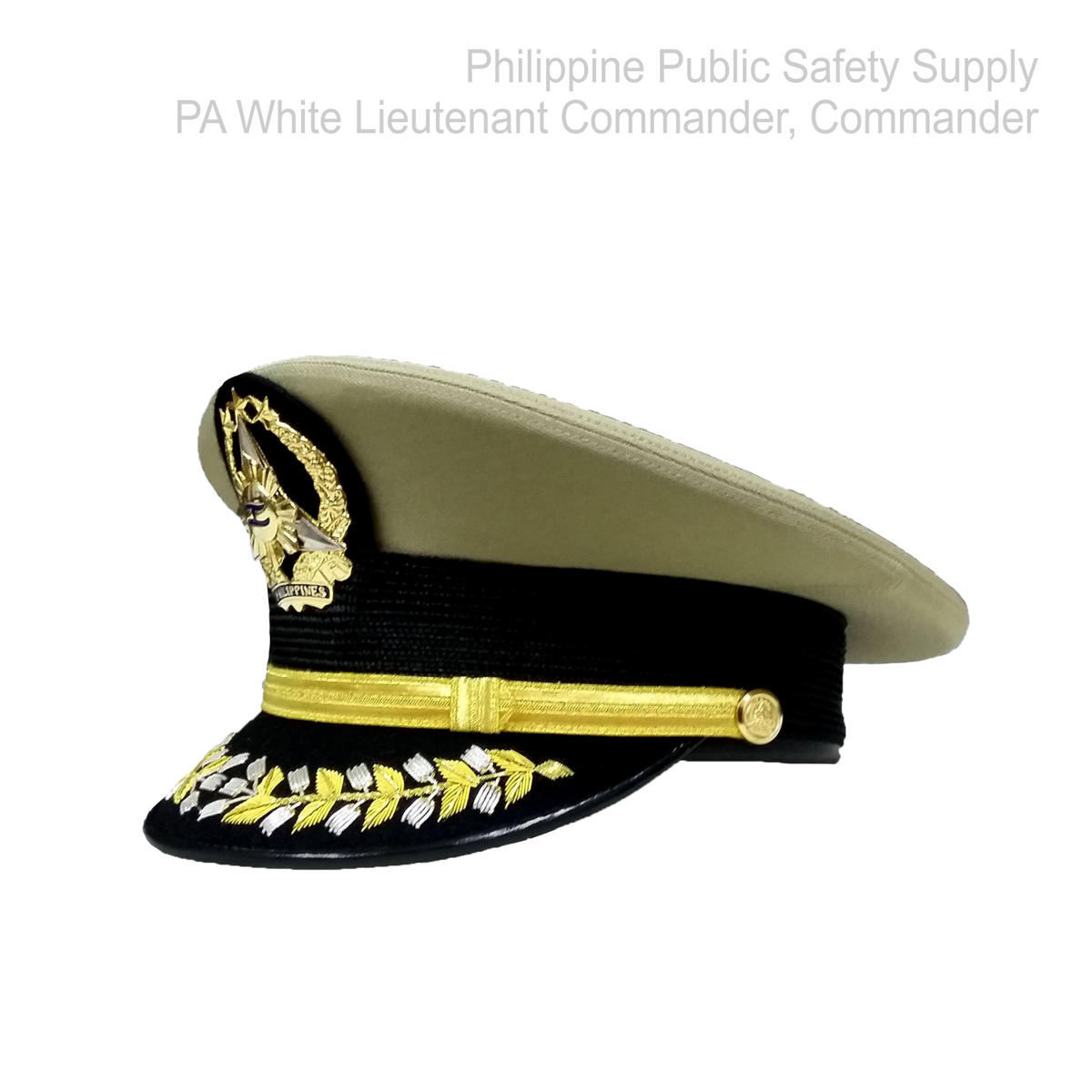 Philippine Army (PA) White Pershing Cap Lieutenant Commander, Commande ...