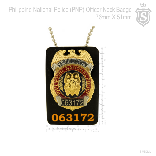 Philippine National Police (PNP) Officer Acrylic Neck Badge - PNP ...
